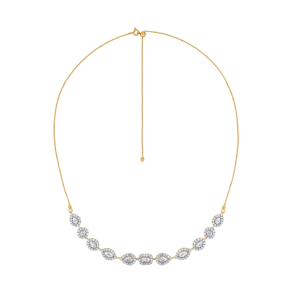 Stellar Glow Choker Necklace | Silver Halo Jewelry | Adila